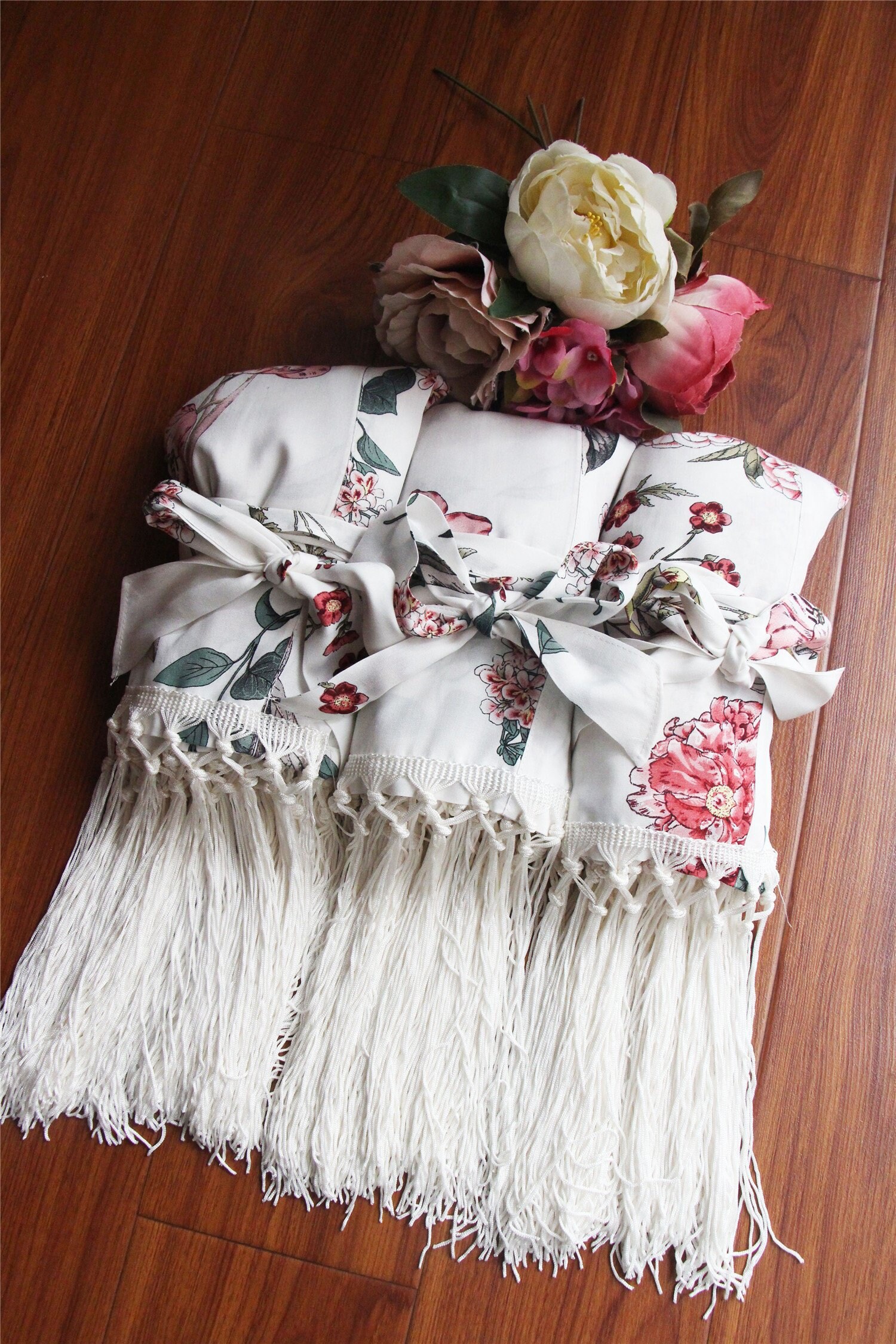 Bride Bridesmaid Robes-Tassel Fringe Boho Robe-Wedding party | Etsy