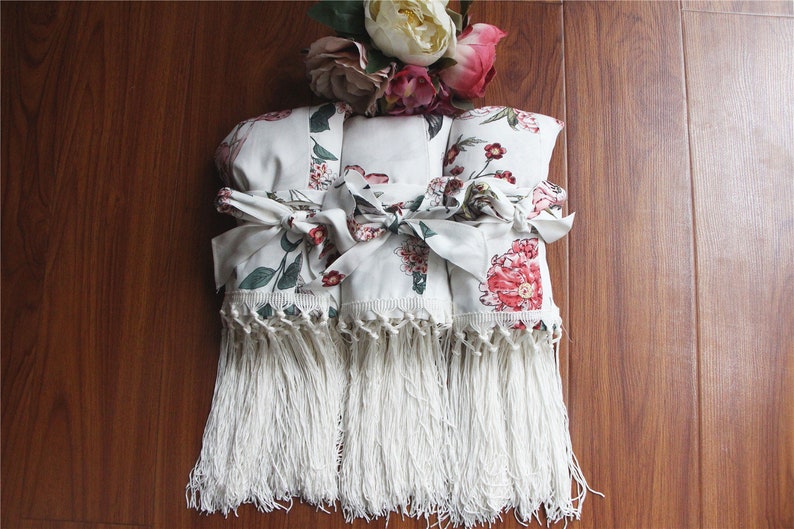 Bride Bridesmaid Robes-tassel Fringe Boho Robe-wedding Party | Etsy