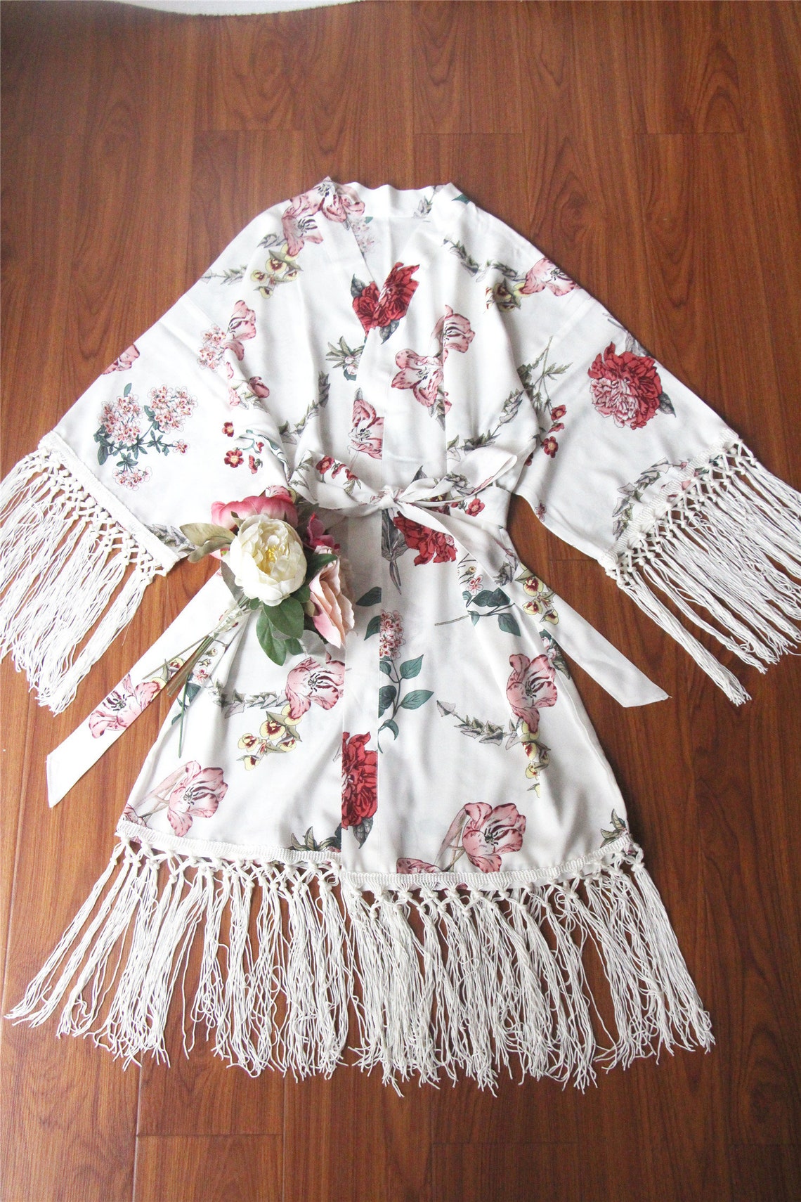 Bride Bridesmaid Robes-Tassel Fringe Boho Robe-Wedding party | Etsy