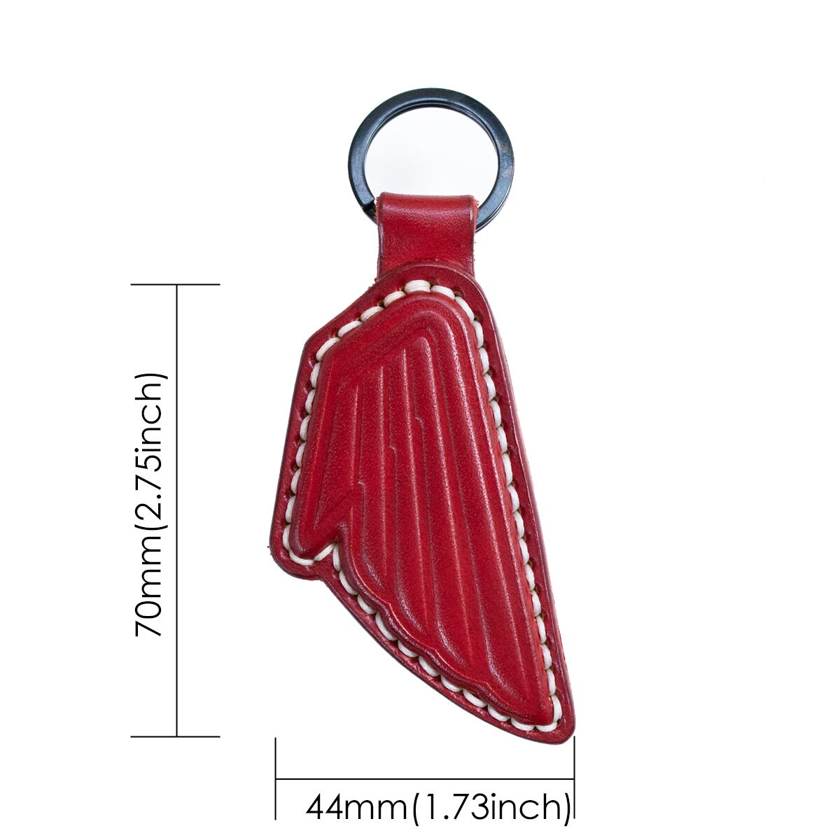 Beautiful Handmade Leather Keychain HONDA WING Red and White - Etsy