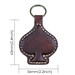 Ace of Spades Brown Handmade Leather Keychain - Etsy