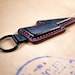 Beautiful Handmade Leather Keychain BOLT BLACK/RED - Etsy