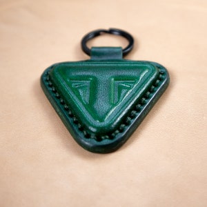 Handmade Leather Keychain Key Holder UNION JACK All Green - Etsy