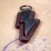 Beautiful Handmade Leather Keychain BOLT BLACK/RED - Etsy