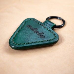 Handmade Leather Keychain Key Holder UNION JACK All Green - Etsy