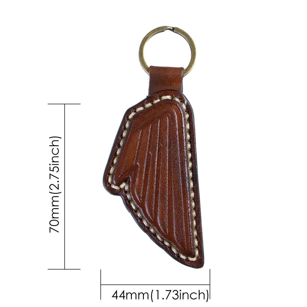 Beautiful Handmade Leather Keychain HONDA WING BROWN - Etsy