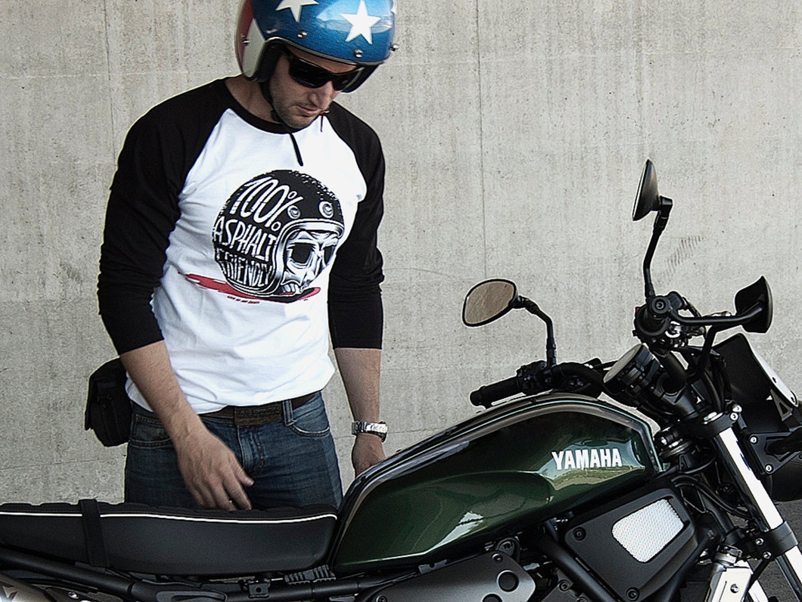 100% Asphalt Friendly Tee-unisex Motorcycle Tee-men's Motorcycle Shirt ...