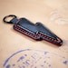 Beautiful Handmade Leather Keychain BOLT BLACK/RED - Etsy