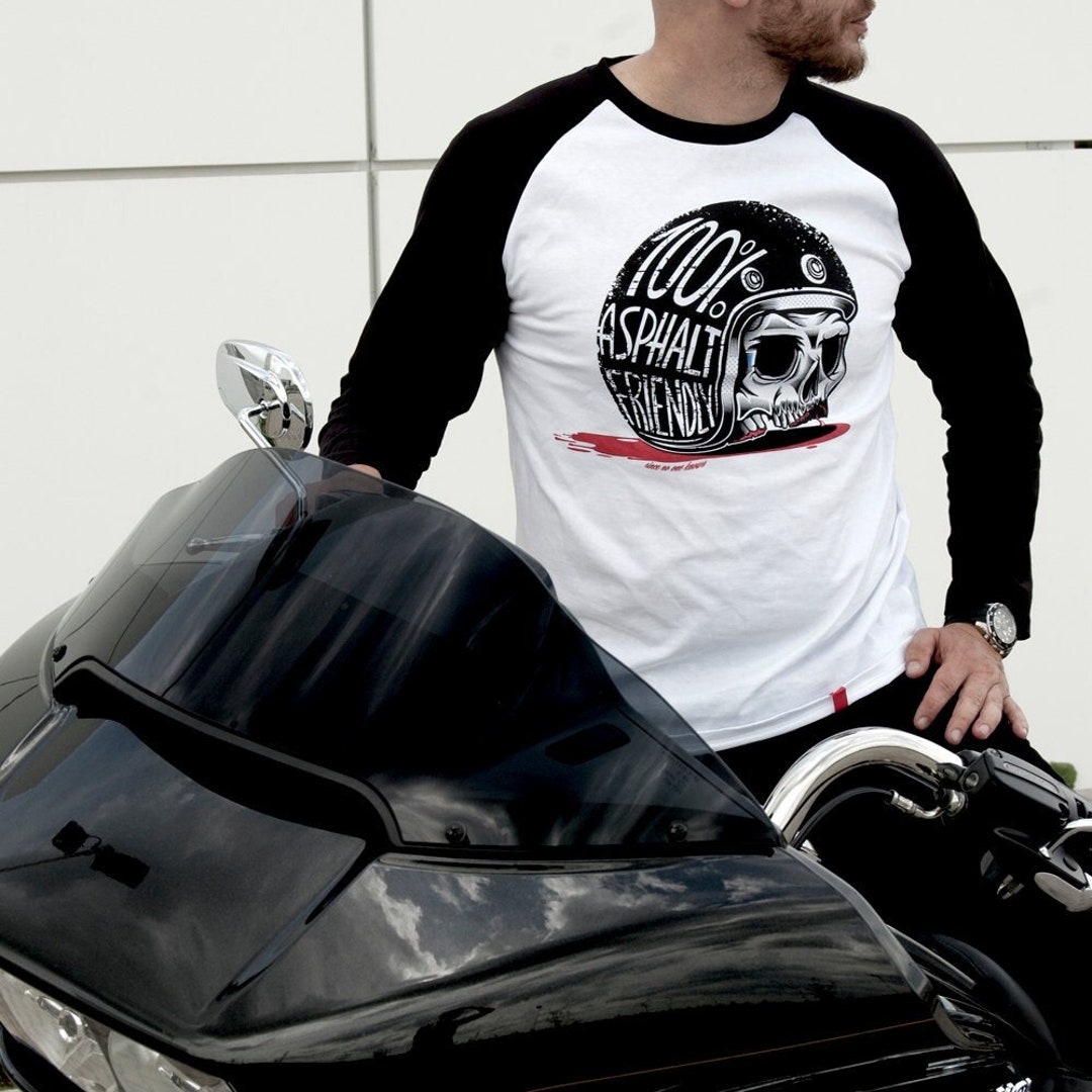 100% Asphalt Friendly Tee-unisex Motorcycle Tee-men's Motorcycle Shirt ...