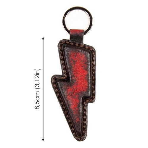 Beautiful Handmade Leather Keychain BOLT BLACK/RED - Etsy