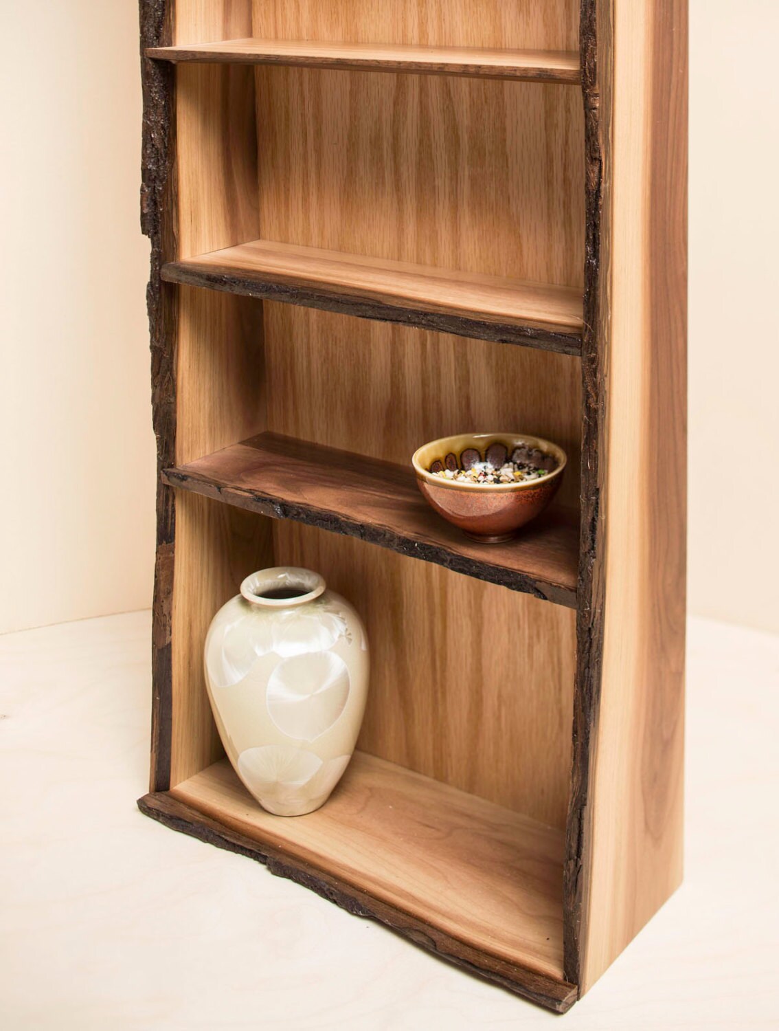 Live Edge Walnut Display Shelf With Bark Edge. Can Be Used to Display ...