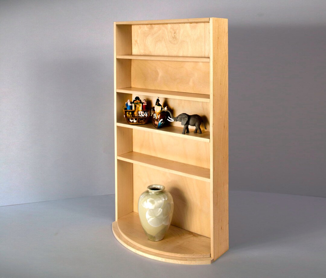 Maple Display Shelf With Double Curved Base. Can Be Used to Display ...