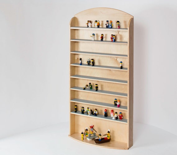 9 Shelf Maple Mini Figure Display With Interactive Base Stage - Etsy Norway
