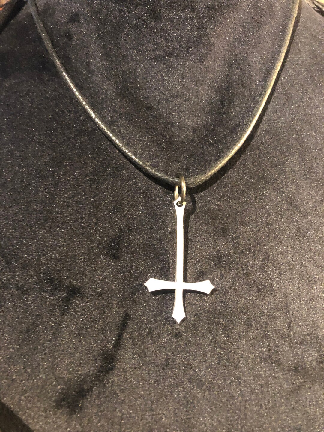 Inverted Cross Small Version Necklace - Etsy