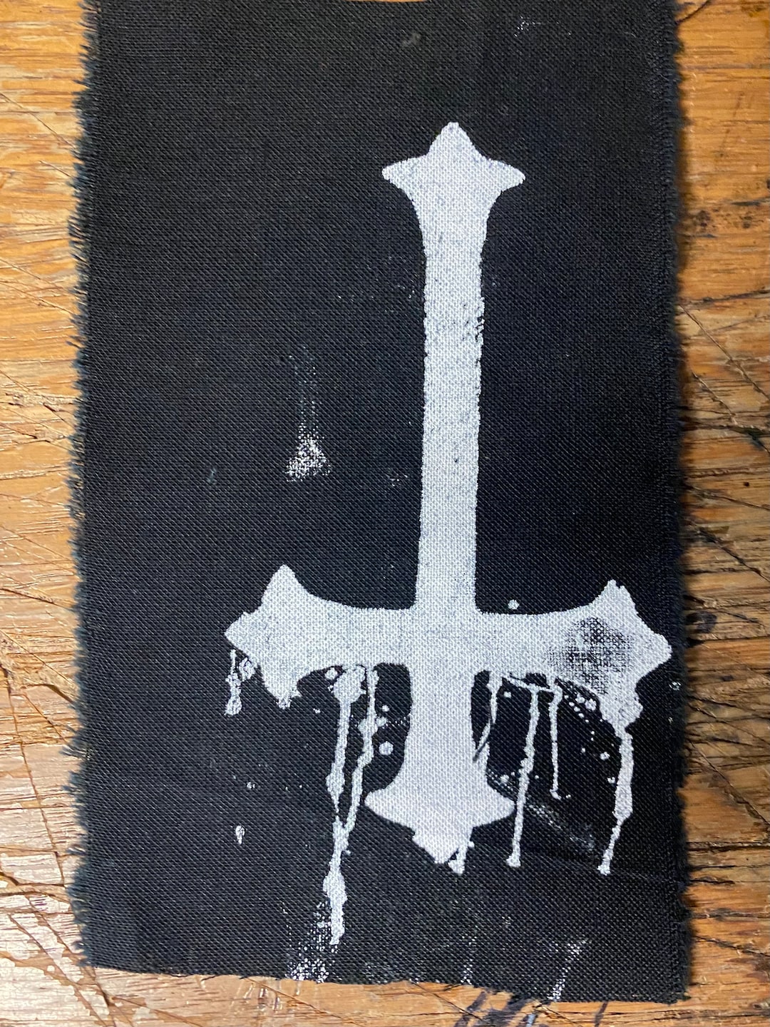 Inverted Drippin Cross Patch - Etsy