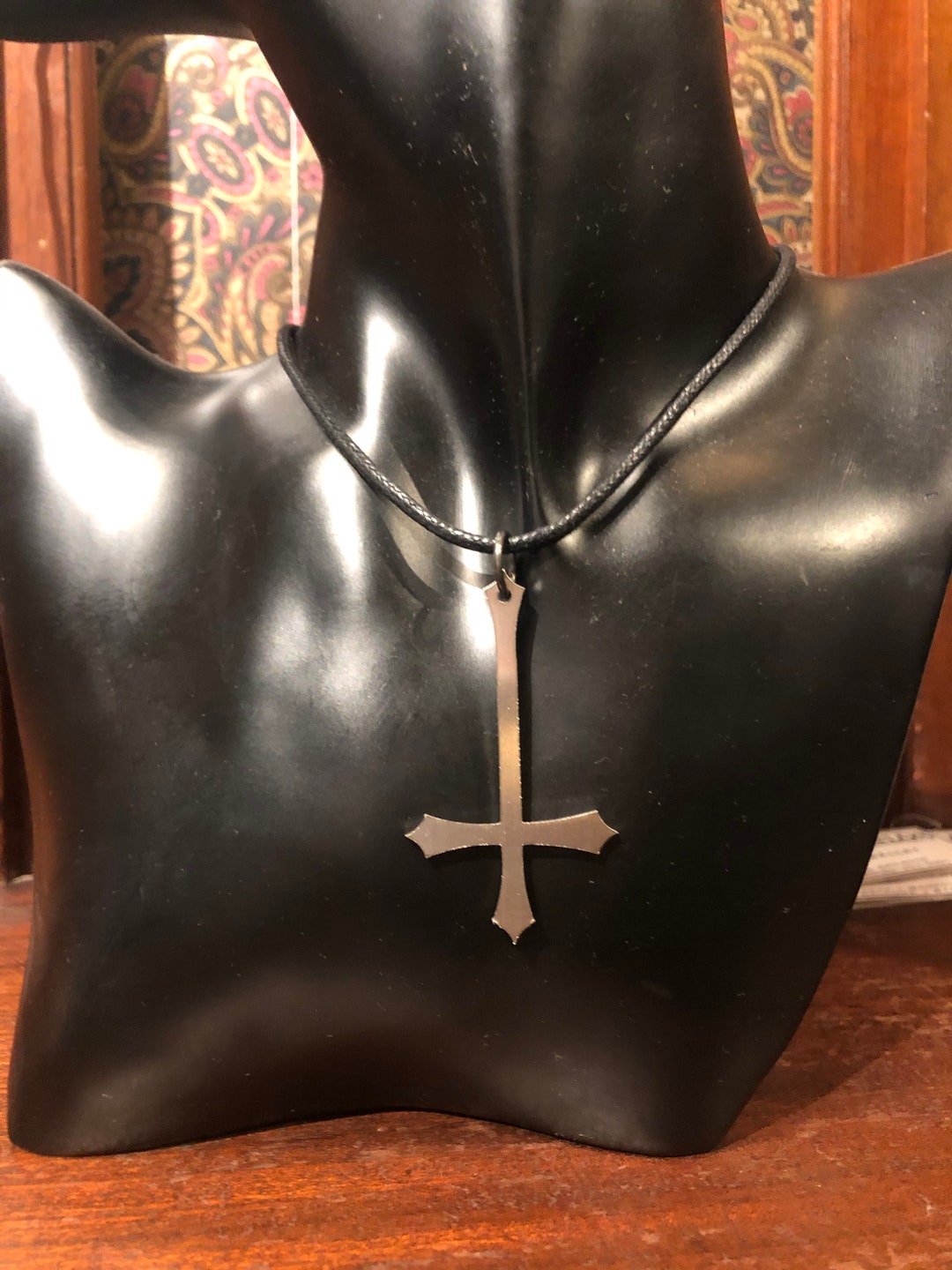 Inverted Cross Necklace - Etsy