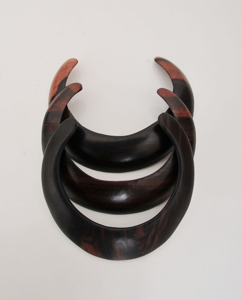 Ebony Wood Choker Necklace - Etsy