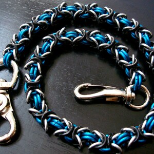 Wallet Chain Black Blue Bright Biker Chain Custom Wallet Chain Handmade ...