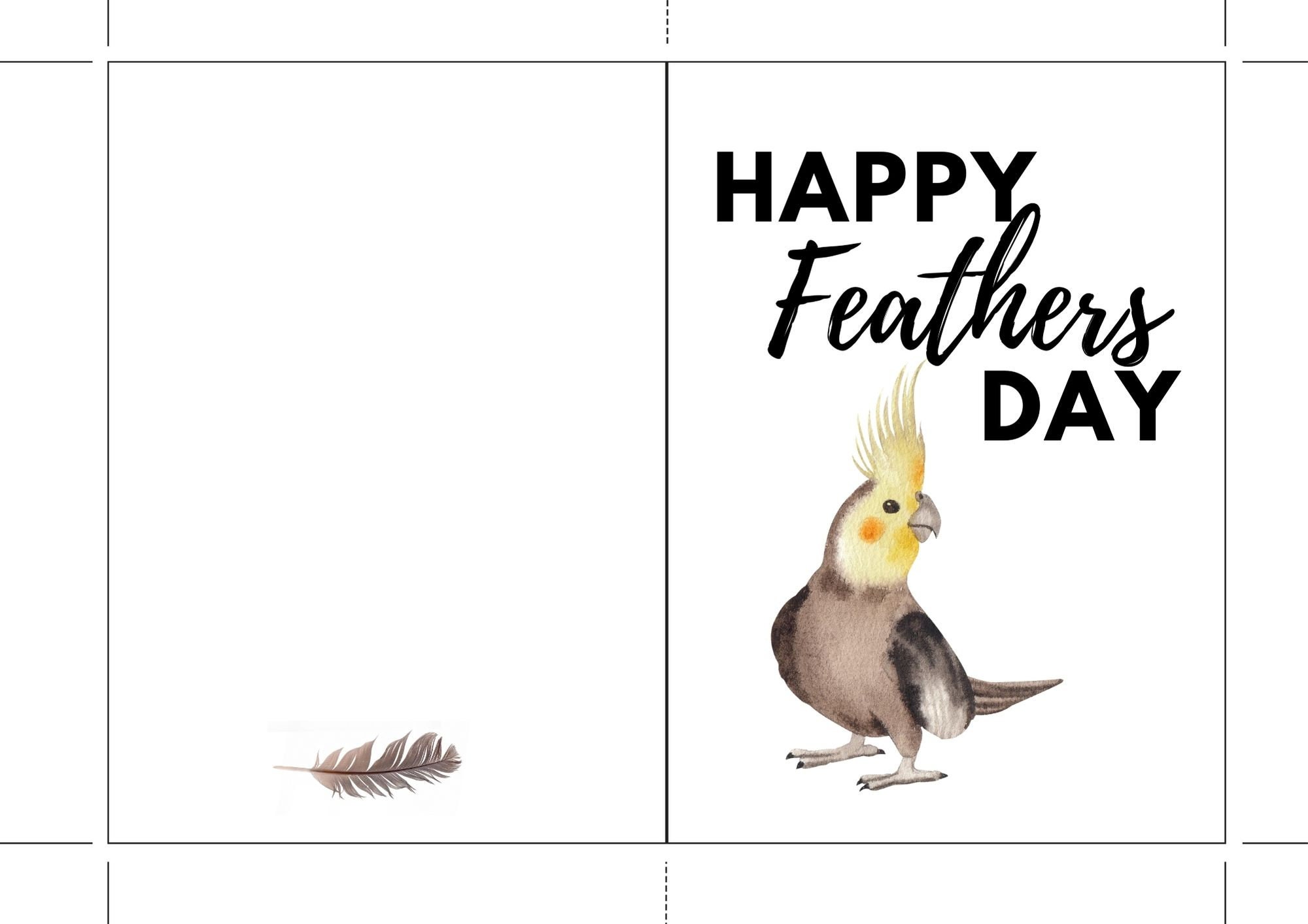 Fathers Day Card Bird Dad, Digital Download With Envelope - Etsy