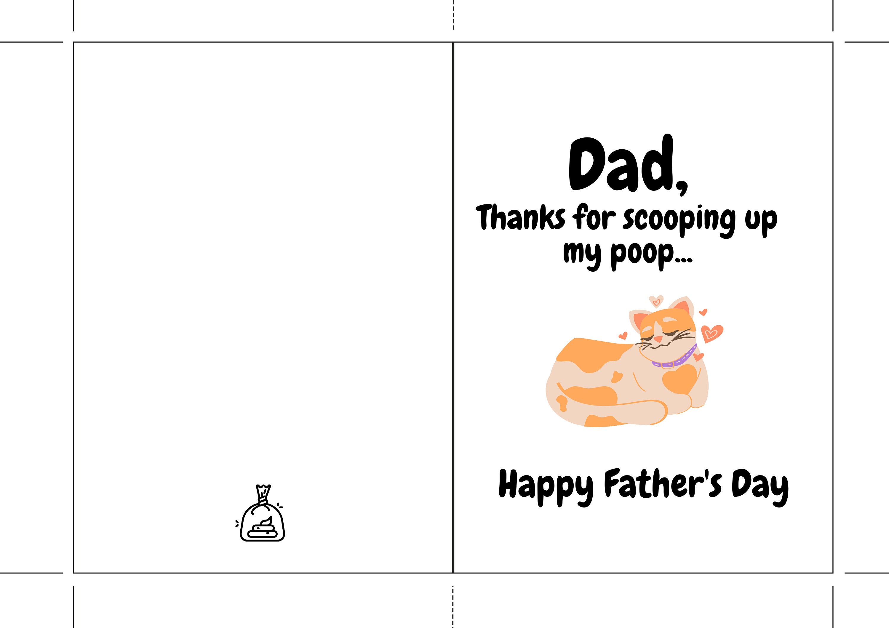 Cat Dad Fathers Day Card, Digital Download With Envelope - Etsy