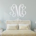 Monogram Wall Decal Sticker, Initial Monogram Wall Decor, Bedroom Wall ...