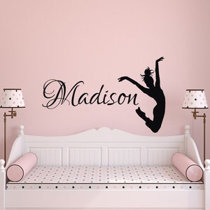 Dance Name Wall Decal- Dancer Wall Decal- Personalized Name Girls ...