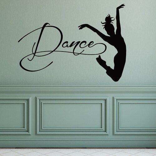 Leaping Dancer Wall Decal Vinyl Sticker Dance Studio Bedroom - Etsy