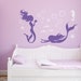 Mermaid Wall Decal Girls Room Decor, Mermaid Vinyl Sticker, Nursery ...