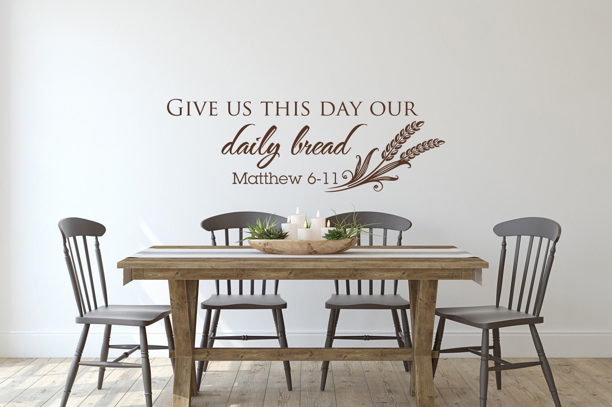 Bible Verse Wall Decal Give Us This Day Our Daily Bread Wall | Etsy