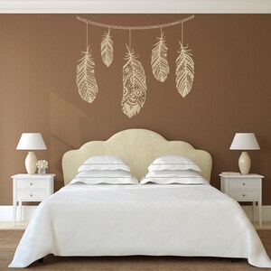 Feather Wall Decal- Feather Wall Decor- Bohemian Boho Bedroom Decor ...