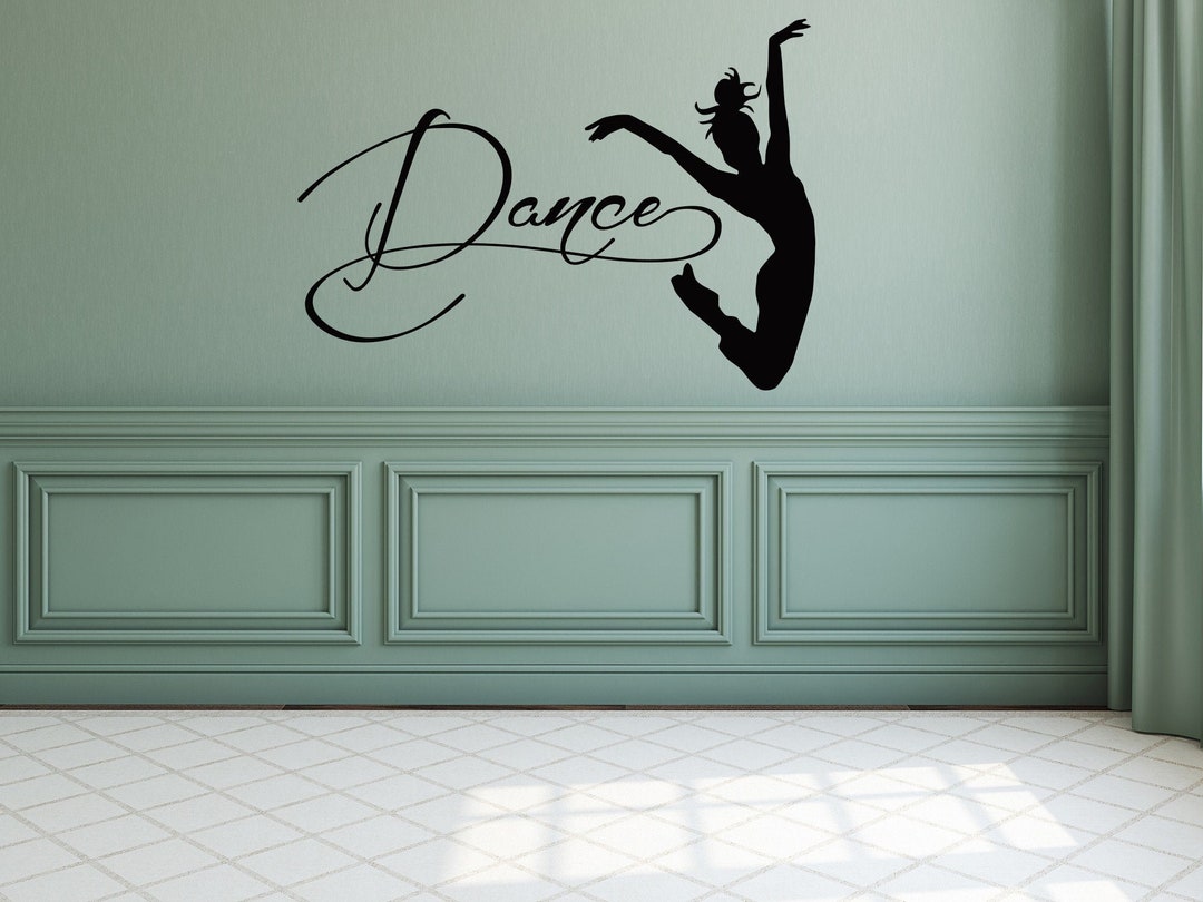 Dance Wall Decal Vinyl Sticker Dancer Silhouette Wall Decal - Etsy