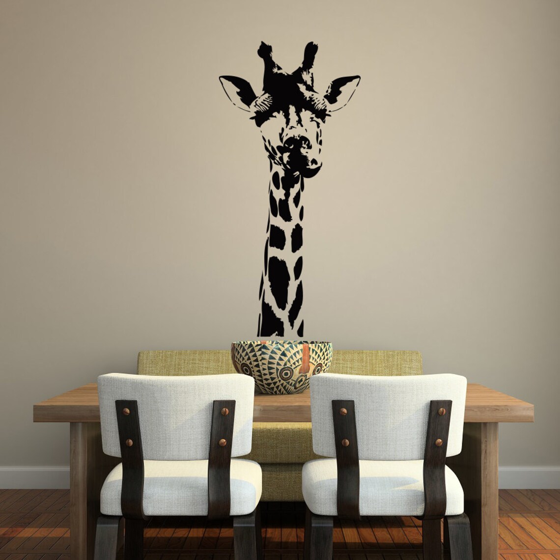 Giraffe Head Wall Decal Giraffe Decal Wild Animals Jungle | Etsy