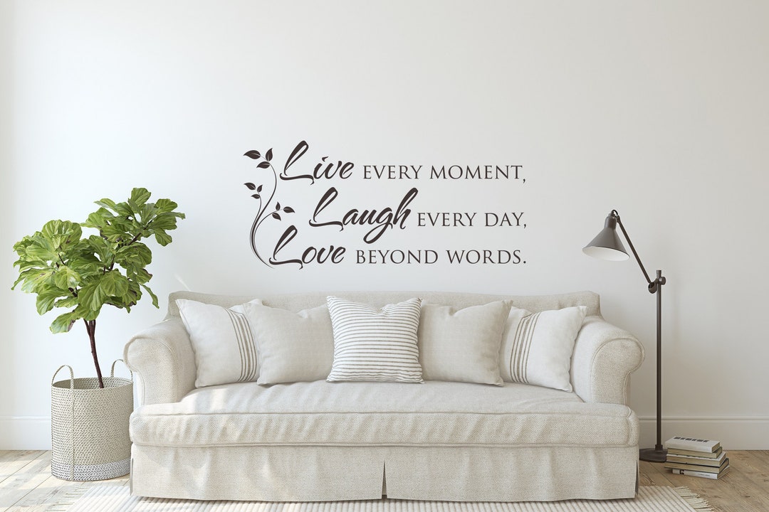 Live Laugh Love Wall Decal Quote - Inspirational Quote Wall Decal ...