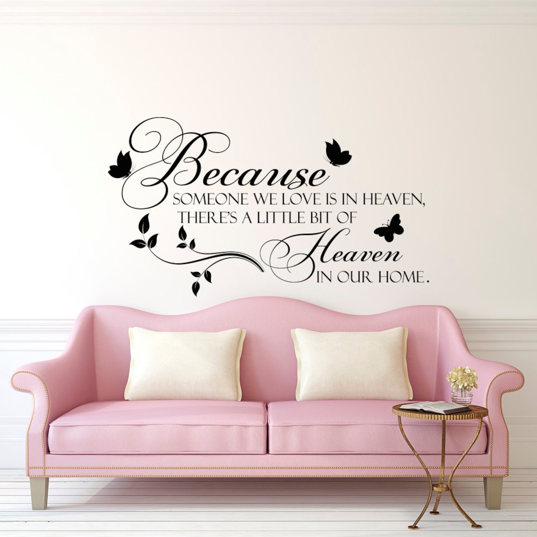 In Loving Memory Wall Decal: 'someone We Love is in Heaven' Vinyl Quote ...