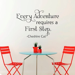Alice in Wonderland Wall Decal Quote- Cheshire Cat Wall Sayings- Every ...