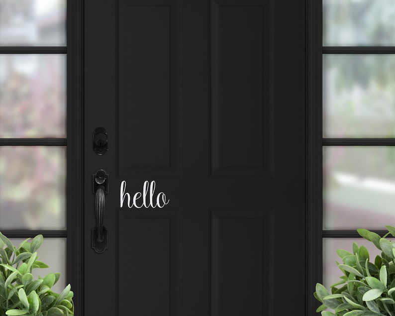 Hello Decal for Front Door Hello Wall Decal Hello Door Vinyl - Etsy