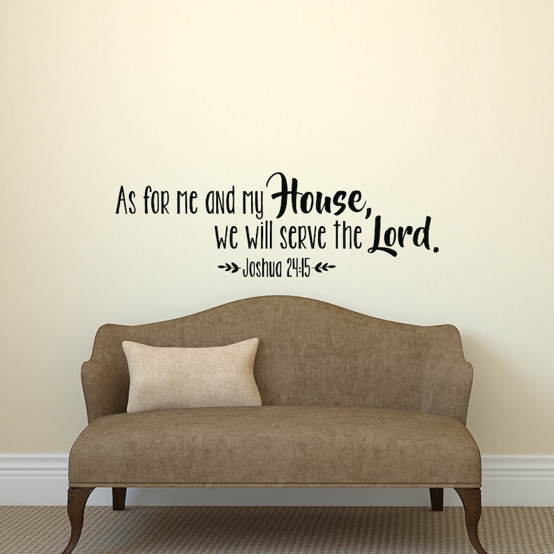 Joshua 24:15 Scripture Religious Wall Decal As For Me and My | Etsy