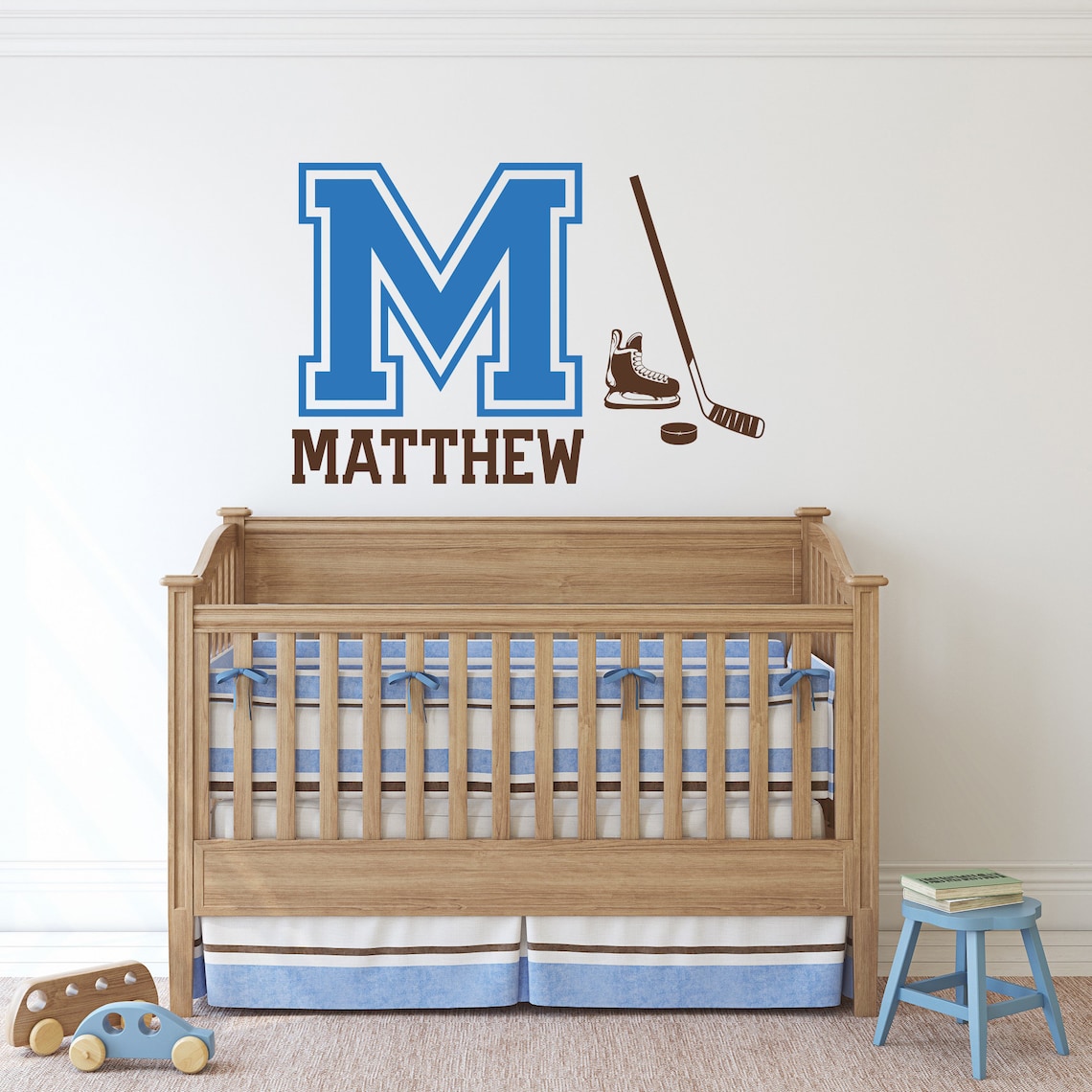 Custom Hockey Wall Decal Sports Wall Decor for Boys Room | Etsy