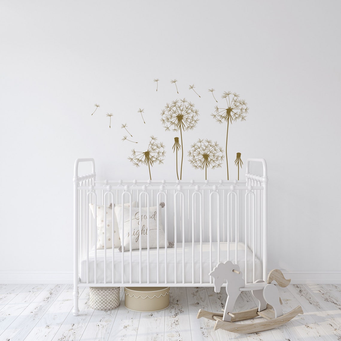 Dandelion Blowing in Wind Wall Decal Dandelion Flower Wall - Etsy