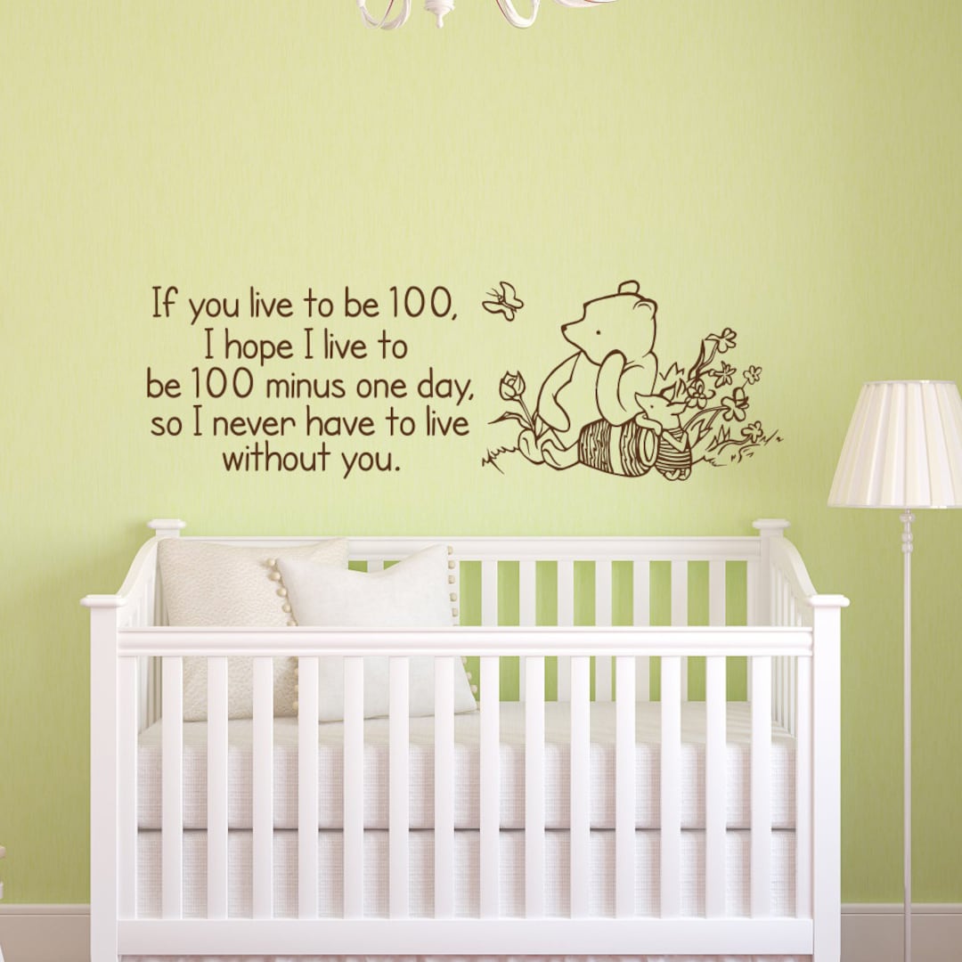 Winnie the Pooh Quote Wall Decal: Classic Nursery Decor P135 - Etsy