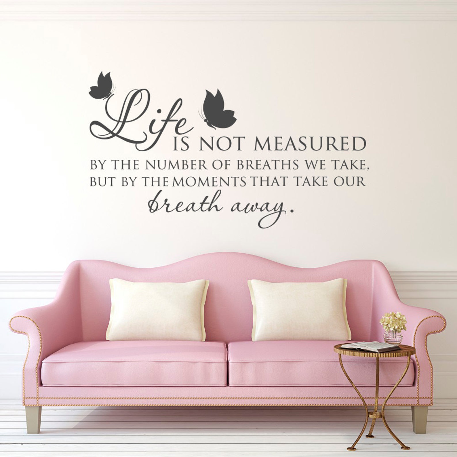 Inspirational Wall Decal Quote Family Wall Decal Life is Not - Etsy