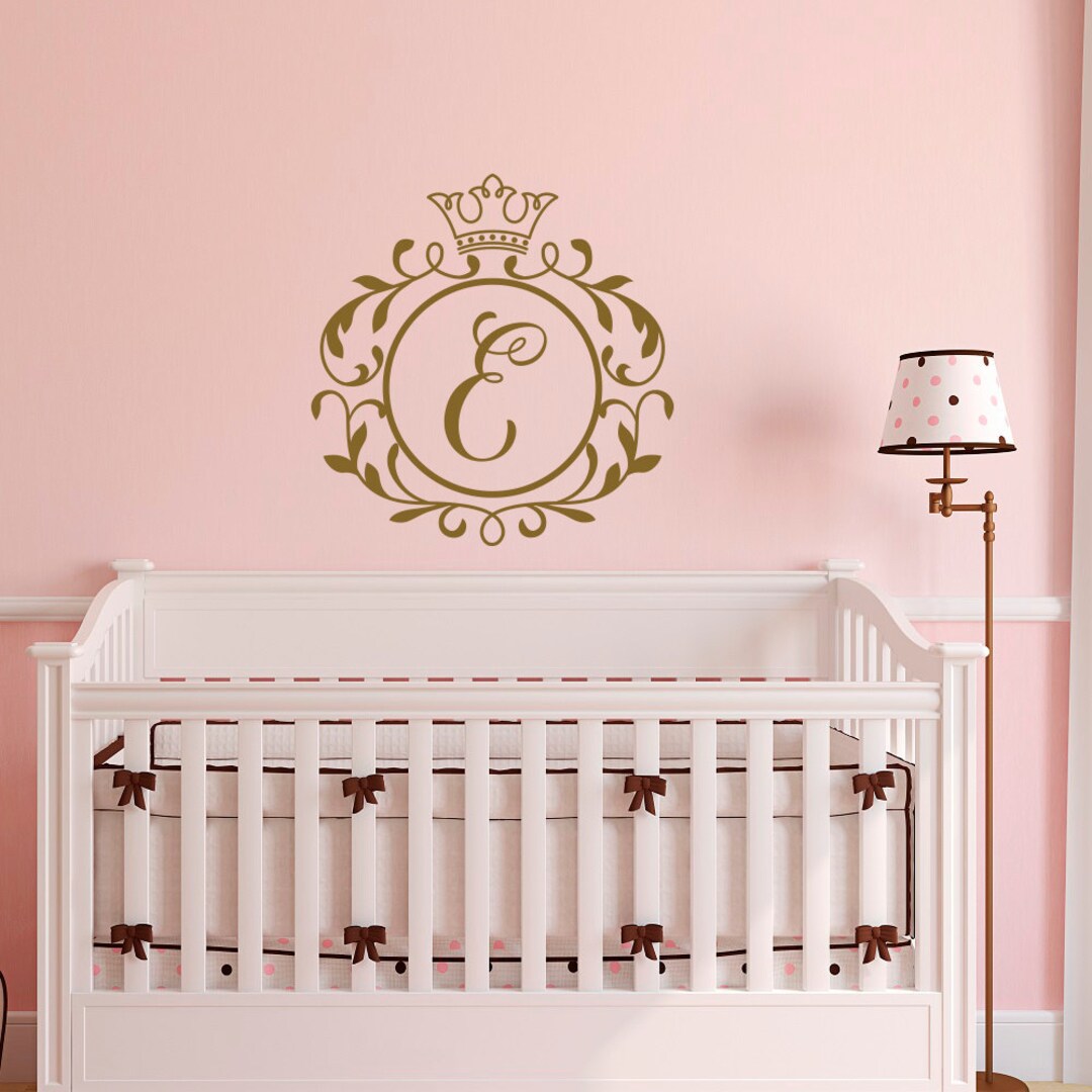 Initial Letters Monogram Girls Decal- Wall Decals for Girls- Wall Decal ...