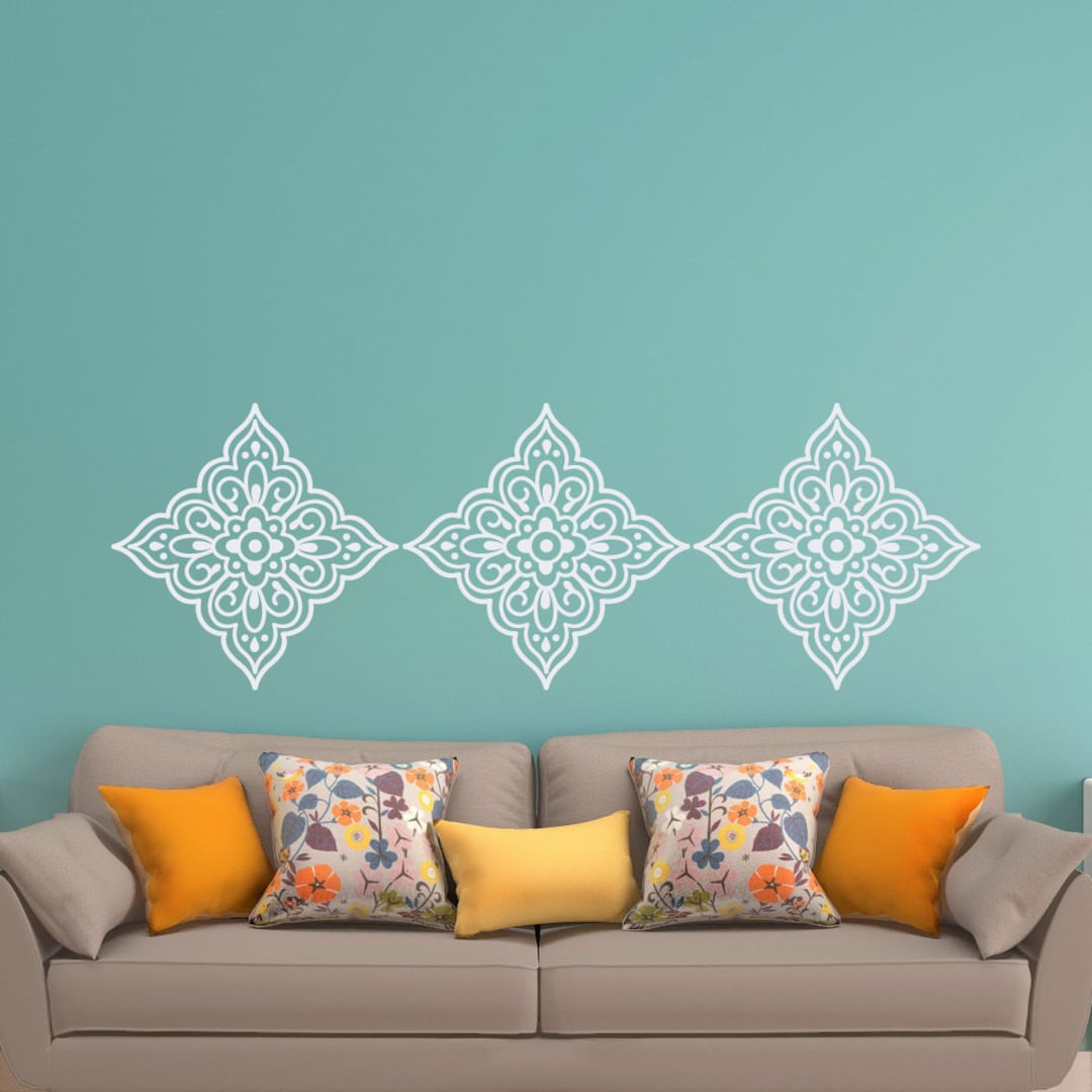 Pattern Vinyl Wall Decal- Wall Decals Living Room- Wall Decals for ...