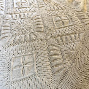 Antique Crochet Bedspread, Cover, Counterpane, Ivory, 78" X 76 ...
