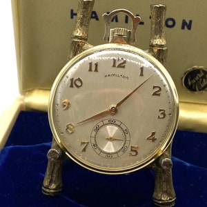 14K Solid Gold Hamilton Pocket Watch 21 Jewels Grade 921 - Etsy