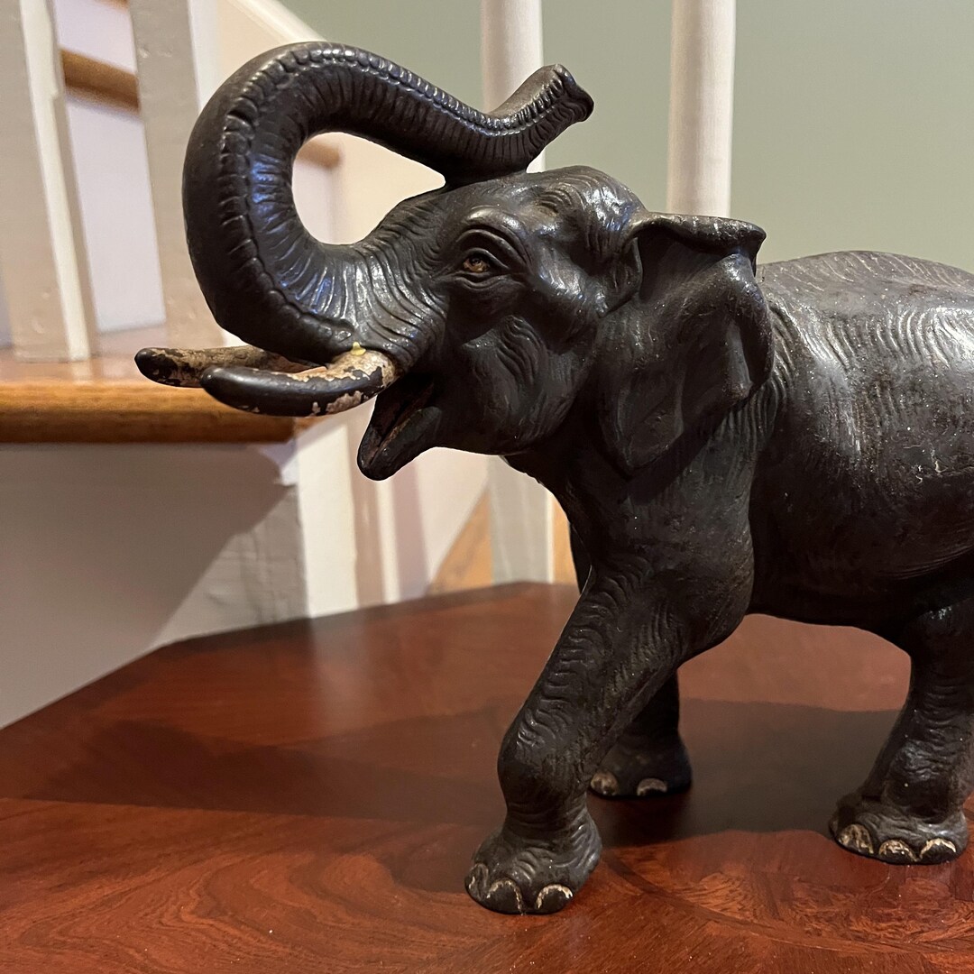 Rare Door Stop Hubley Elephant, Full Body, Cast Iron Door Stop, Antique ...