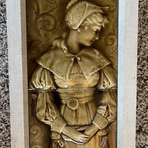 American Encaustic Tile Co., Full Figured, Framed Intaglio Majolica ...