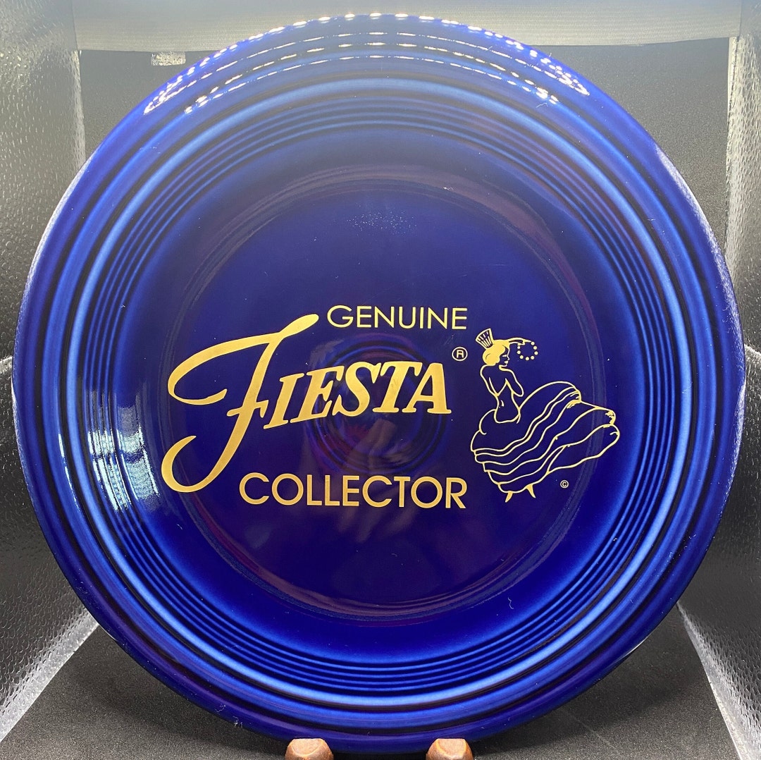 Vintage "genuine Fiesta Collector" 10" Plate Cobalt Blue, Dancing Woman ...