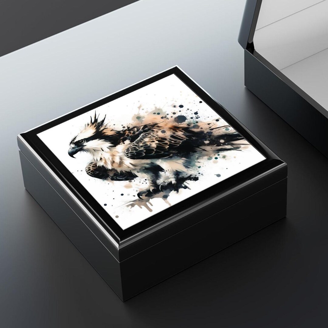 Osprey Watercolor Jewelry Box: Bird Watcher Keepsake Casket - Etsy
