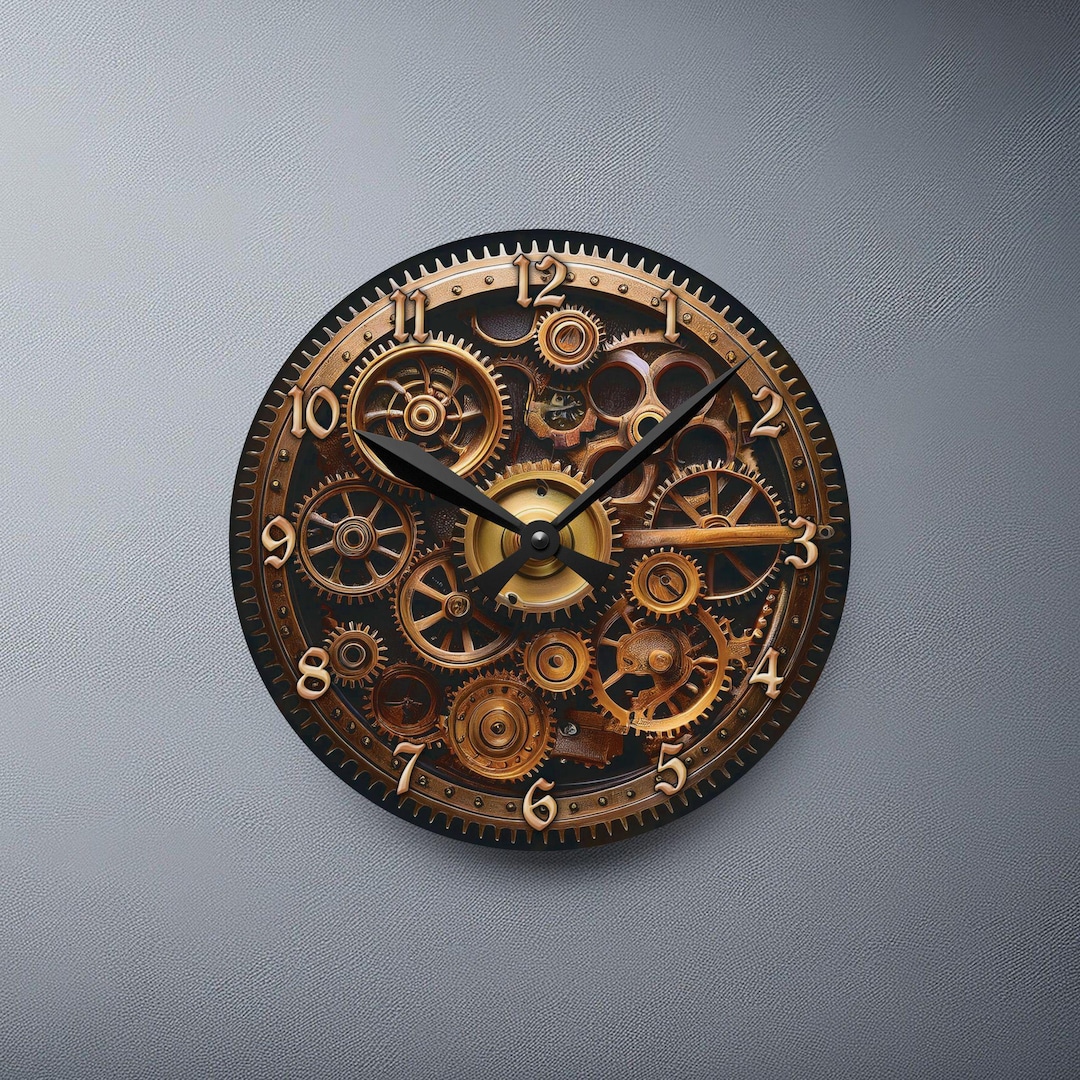 Steampunk Gear Wall Clock: Acrylic Clockwork Decor - Etsy